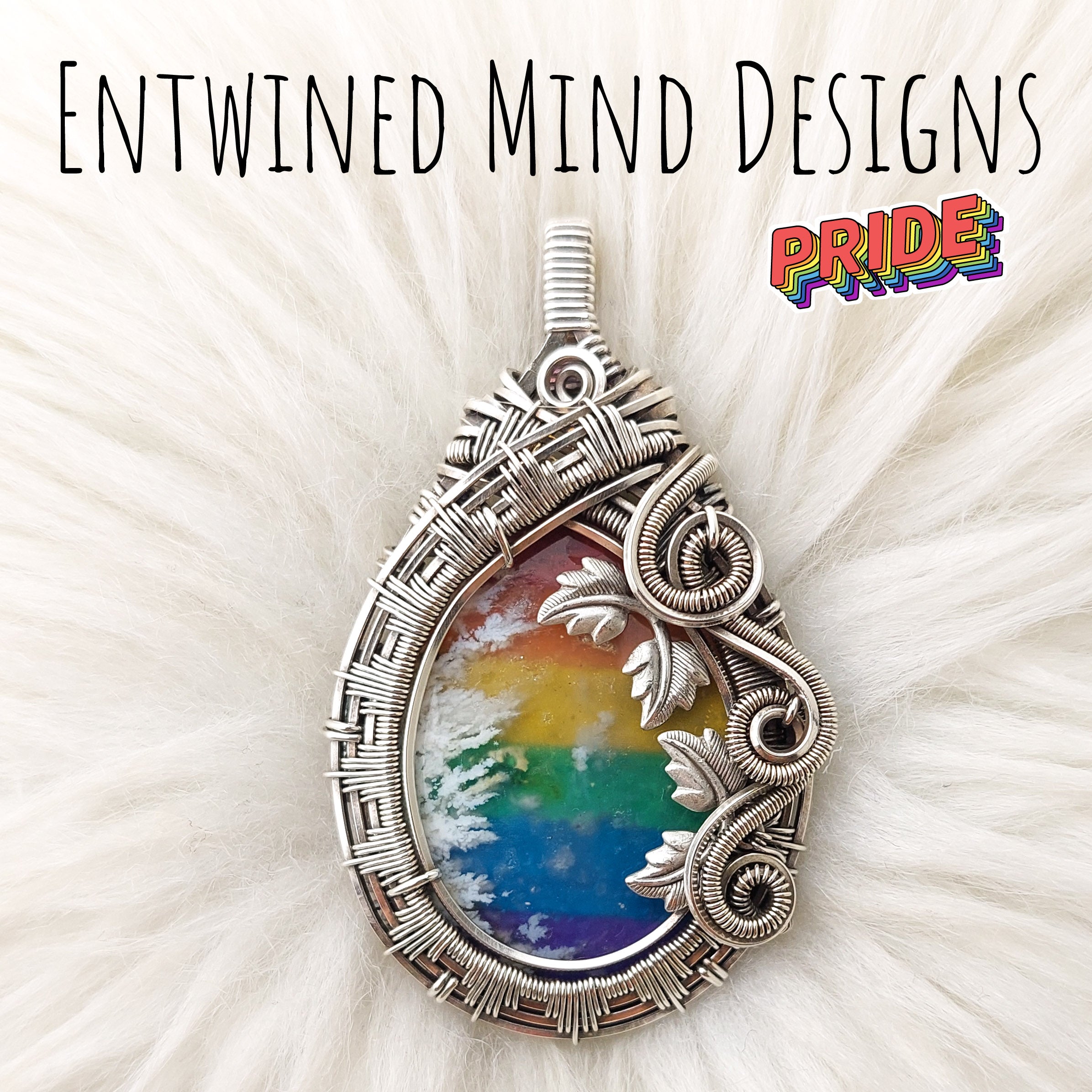 Graveyard Point Plume Agate Doublet Pride Statement Pendant In Sterlin ...