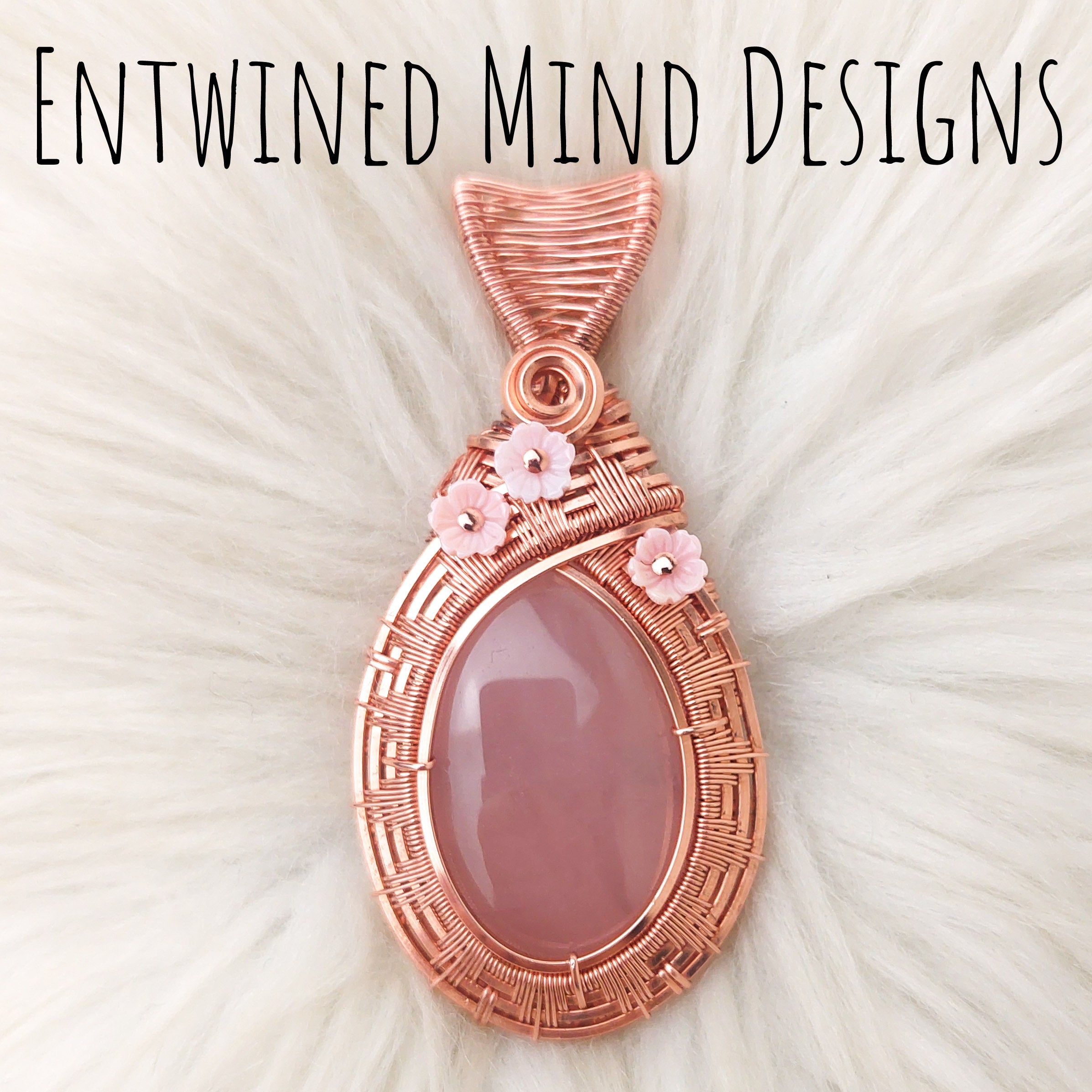 Rose Quartz Statement Pendant In Copper – Entwined Mind Designs